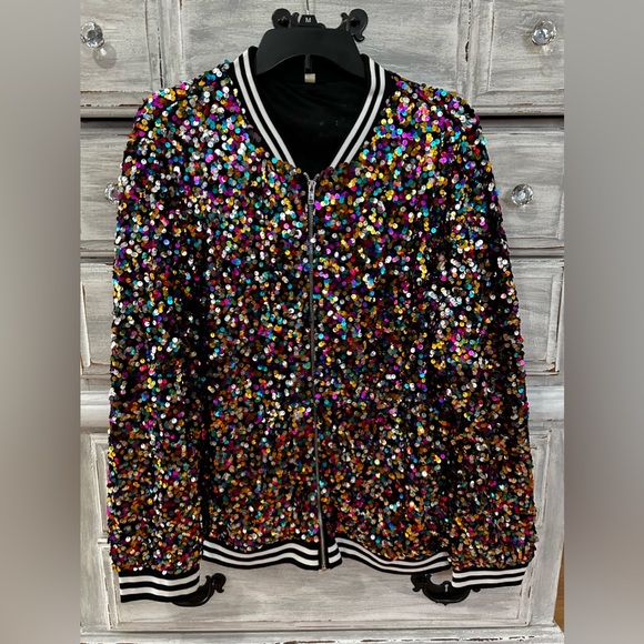 Jackets & Coats | Sequined Jacket | Poshmark